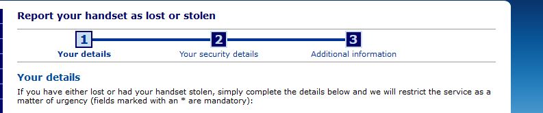 Lost or Stolen O2 Device
