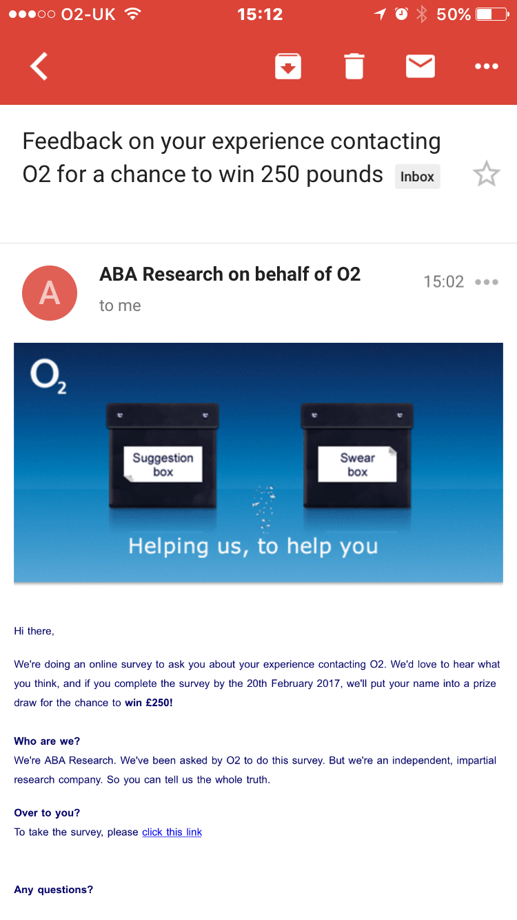 Solved: Is this spam, or really on behalf of O2? - O2 Community