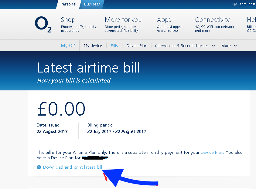 Solved: How do I find all my bills for the past 2 years on... - O2 ...