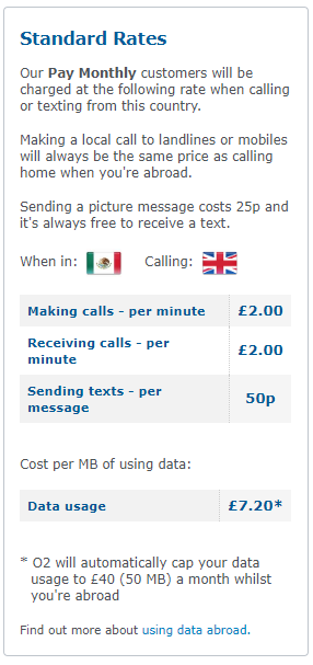 Solved: Using my phone abroad (Mexico) - O2 Community