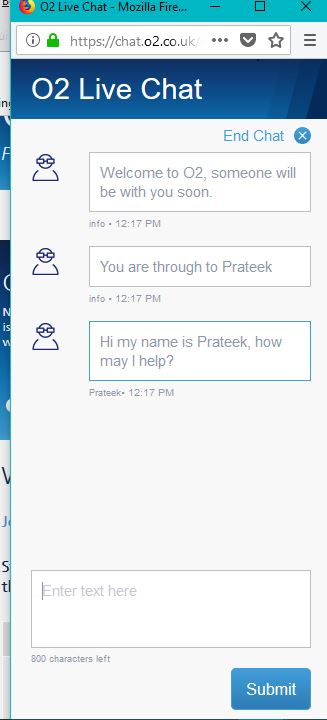Solved: Live chat not working. - O2 Community