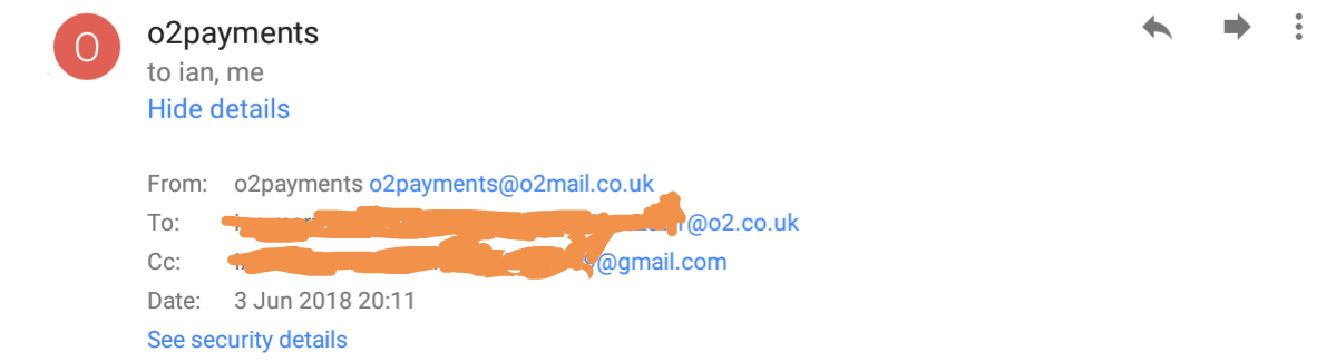 Solved: E-mail address change for O2 Online Payment receip... - O2 ...