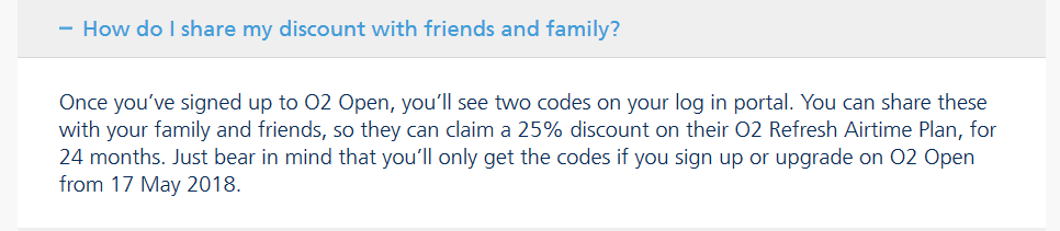O2 open discounts - O2 Community