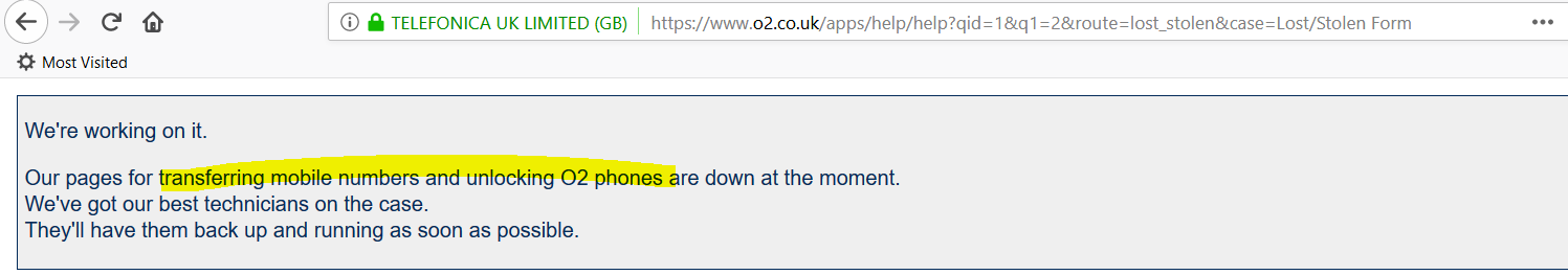 Error Message from wrong link - O2 Community
