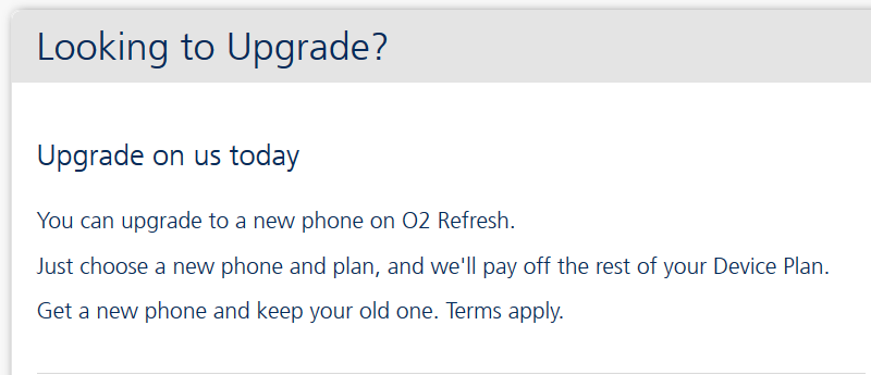 Solved: O2 Refresh Offer to pay off remainder of phone pla... - O2 ...