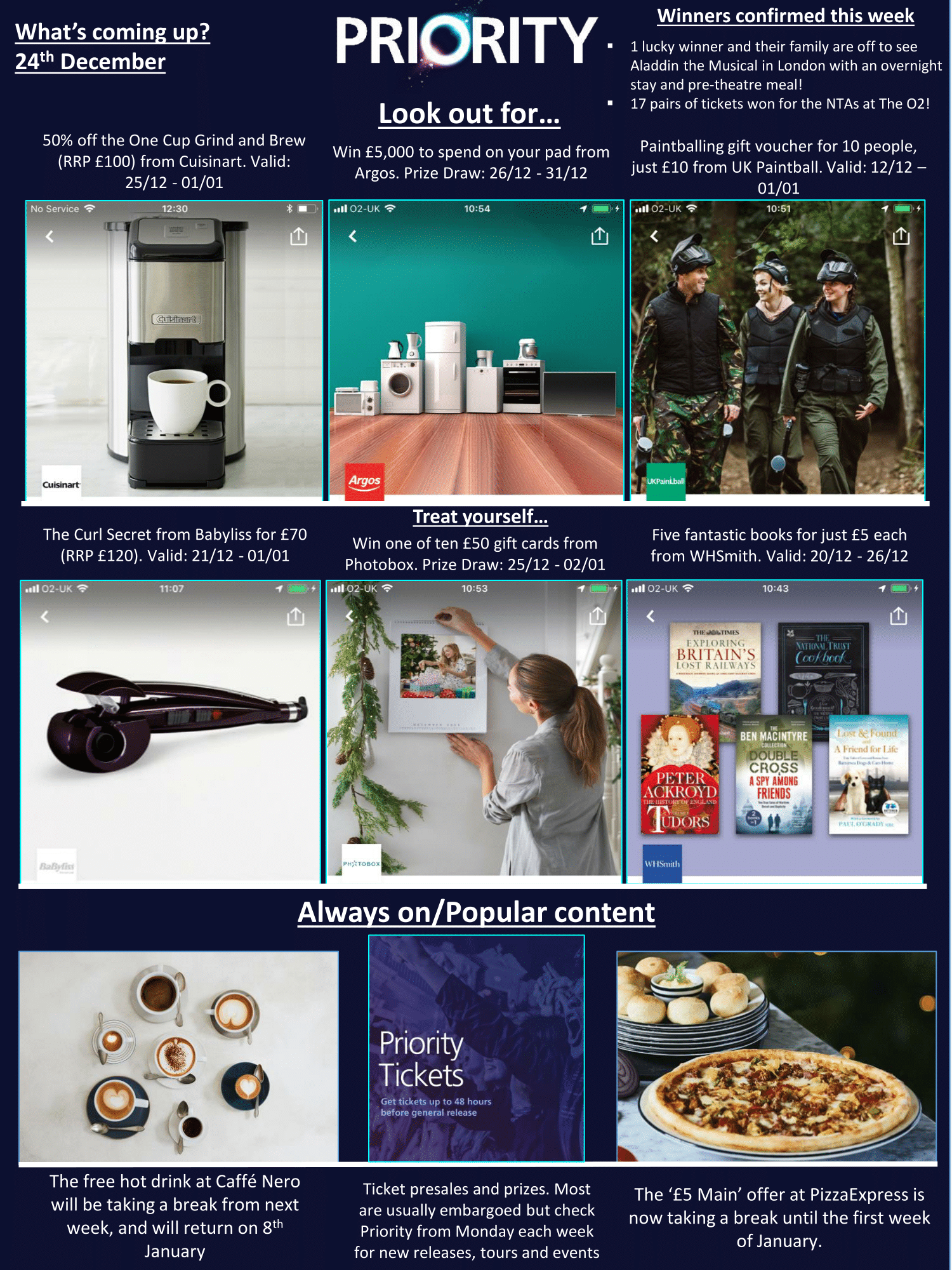 Upcoming Priority Offers: 24th December Onwards - O2 Community