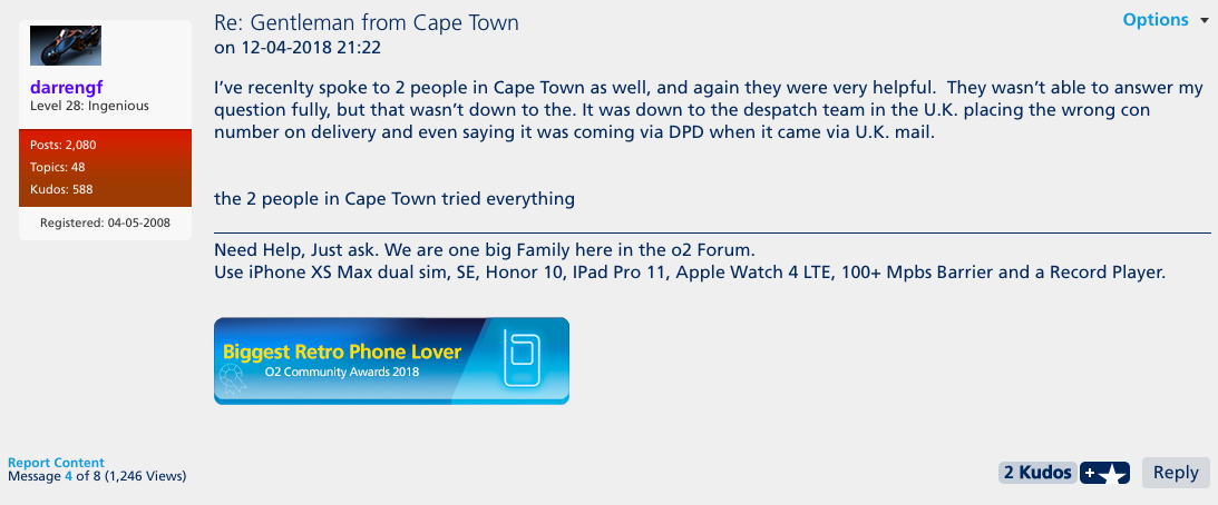 O2 Customer Service/Live Chat positive feedback ar... - Page 9 - O2 ...
