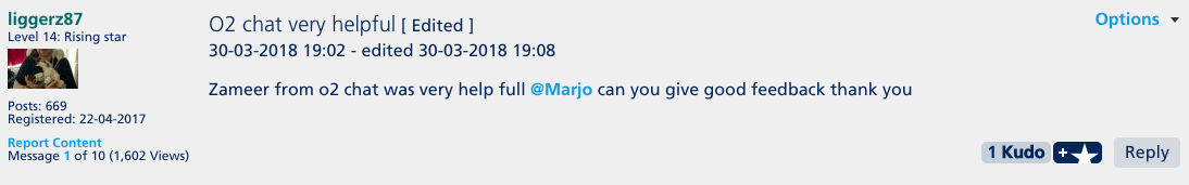 O2 Customer Service/Live Chat positive feedback ar... - Page 9 - O2 ...