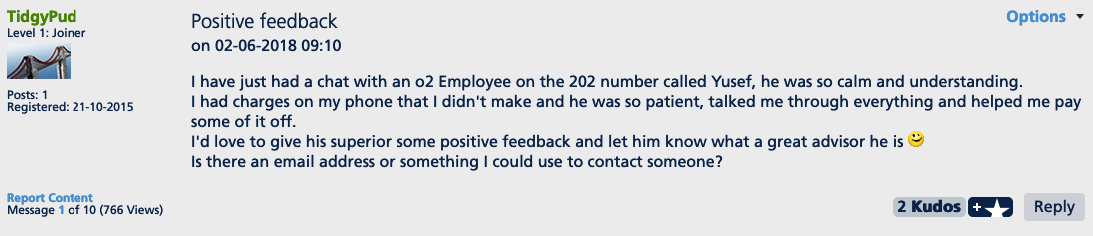 O2 Customer Service/Live Chat positive feedback ar... - Page 9 - O2 ...