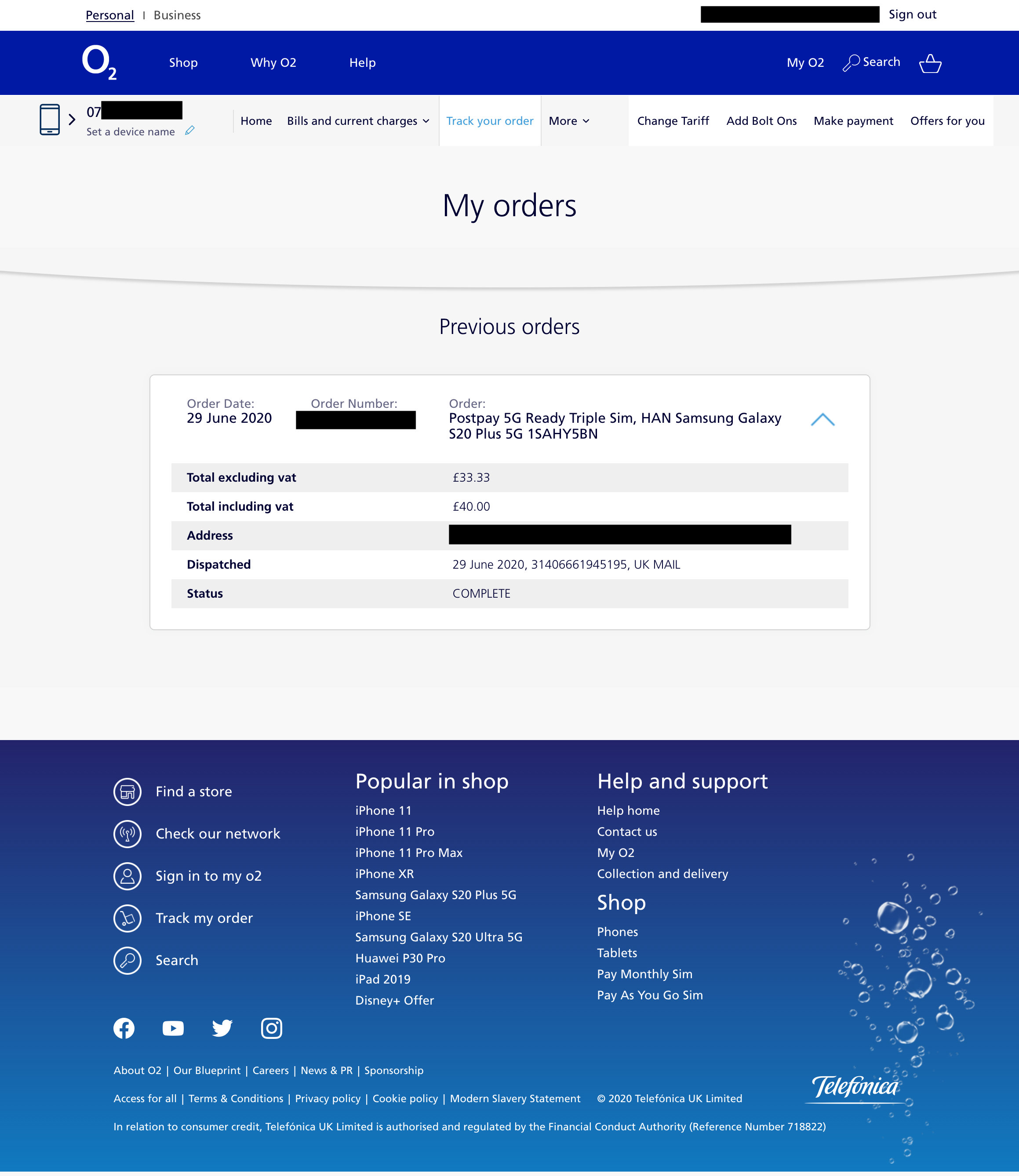 Solved: Proof of Purchase - O2 Community
