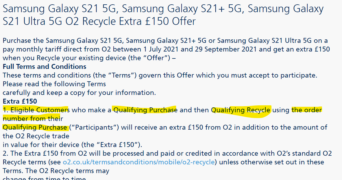 Solved: Galaxy Z Fold 3 - O2 recycle offer - how does it w... - O2 ...