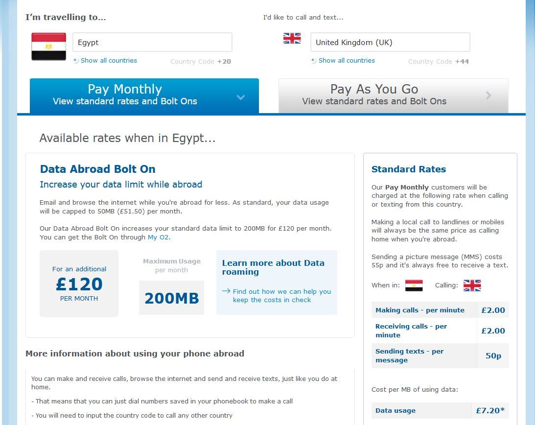 Solved: Is Egypt covered in the travel bolt on? - O2 Community