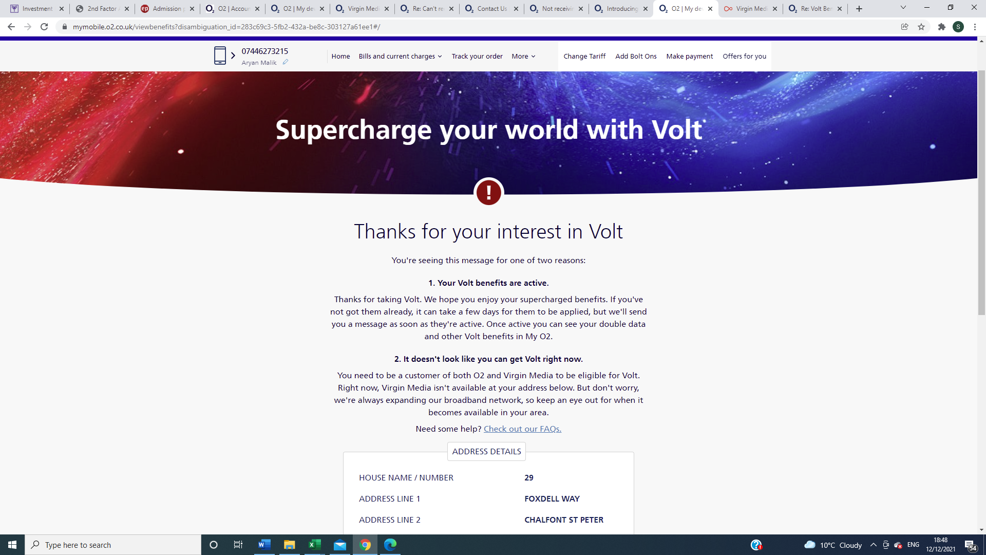 Solved: Volt Benefits not showing up - O2 Community