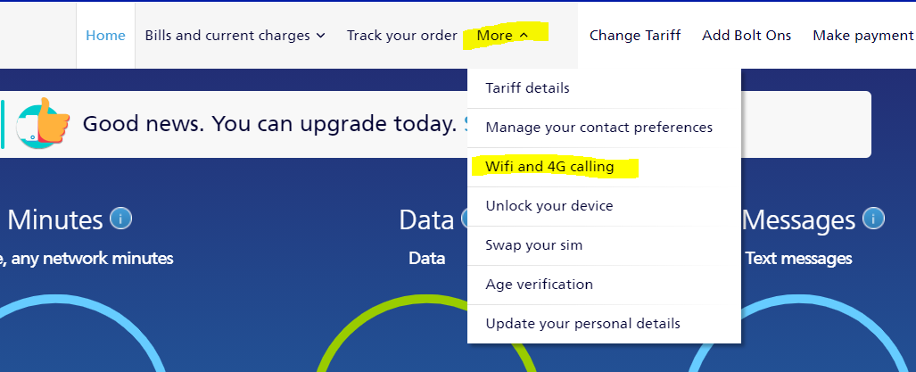 Solved: Enable WIFI calling?? - O2 Community