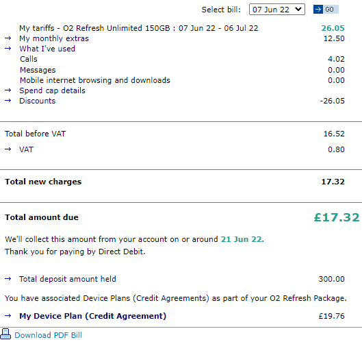 Solved: New Bill but no sing of £300 given back - O2 Community