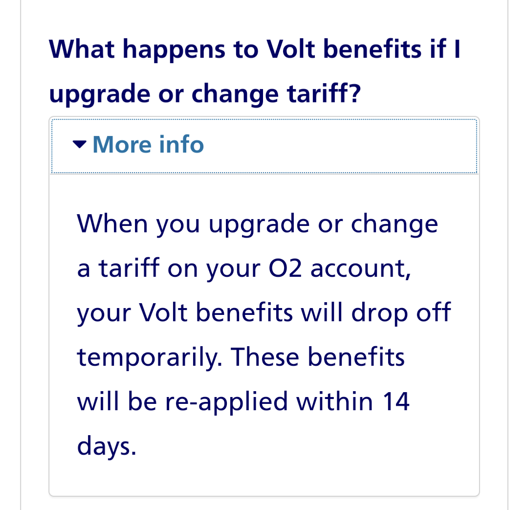 Solved: Volt benefits on O2 after leaving Virgin? - O2 Community