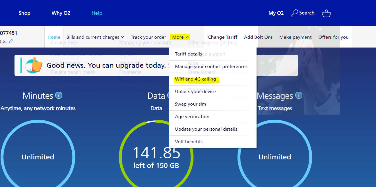 Setting Up Wifi Calling And 4g With O2 Firmware O2 Community 6025