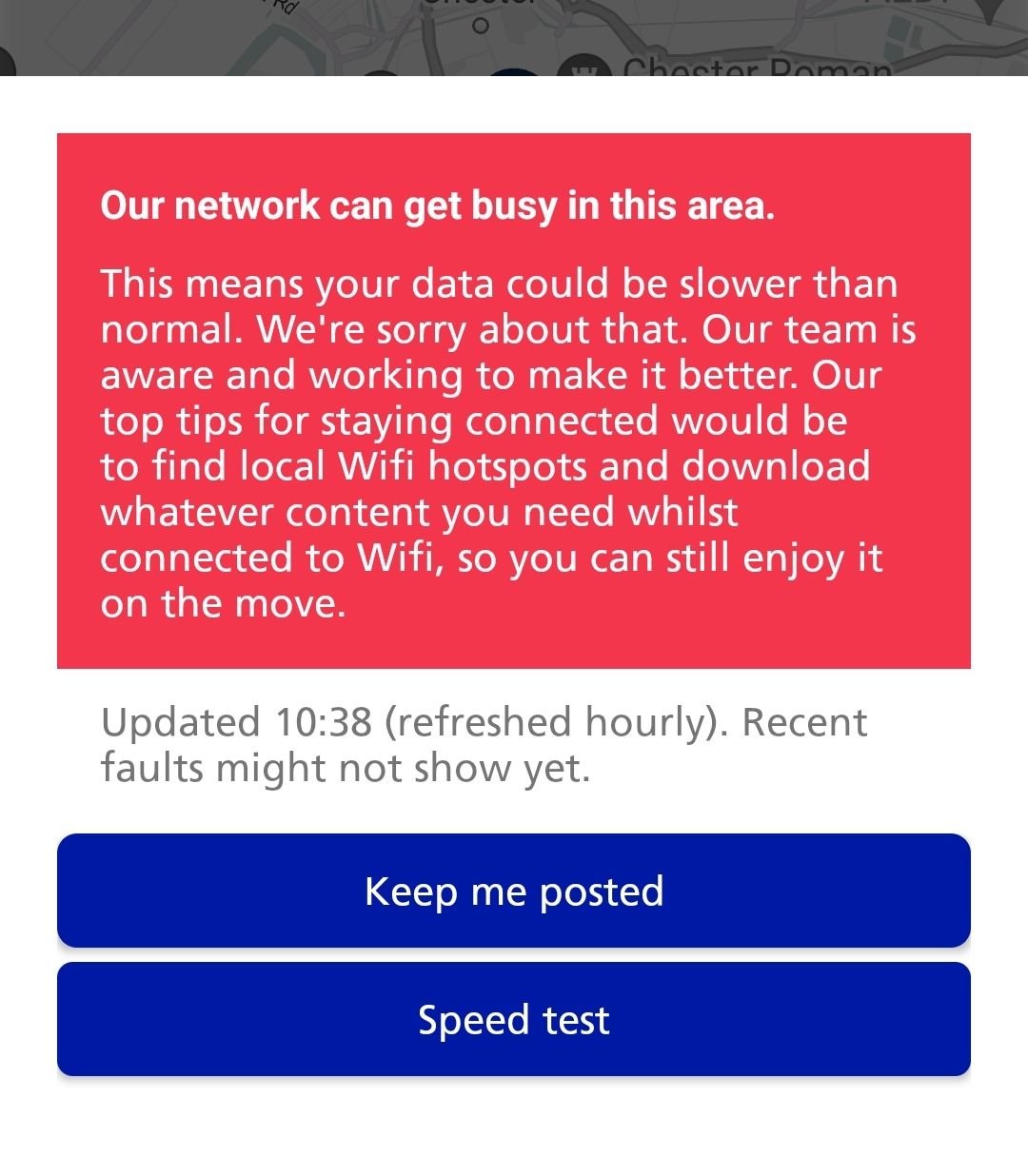Chester city centre signal - O2 Community