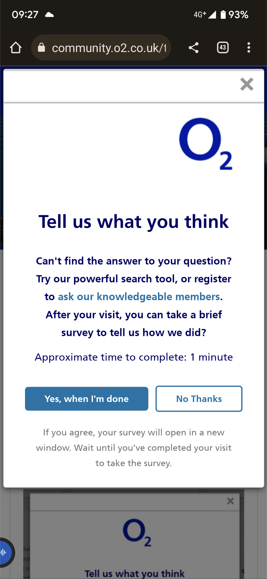 Constant Pop Up on Forum - Page 8 - O2 Community