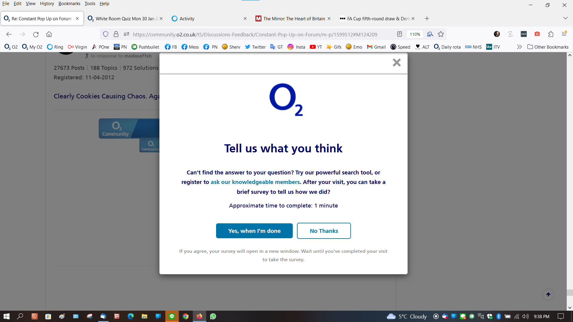 Constant Pop Up on Forum - Page 8 - O2 Community