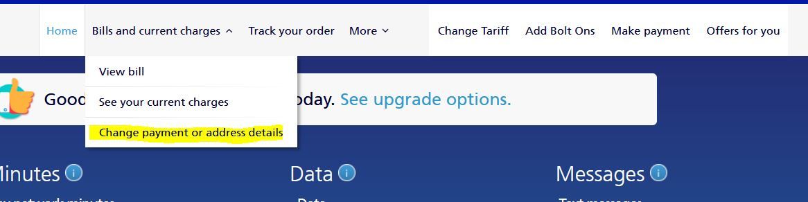 Solved: Changing billing address - O2 Community