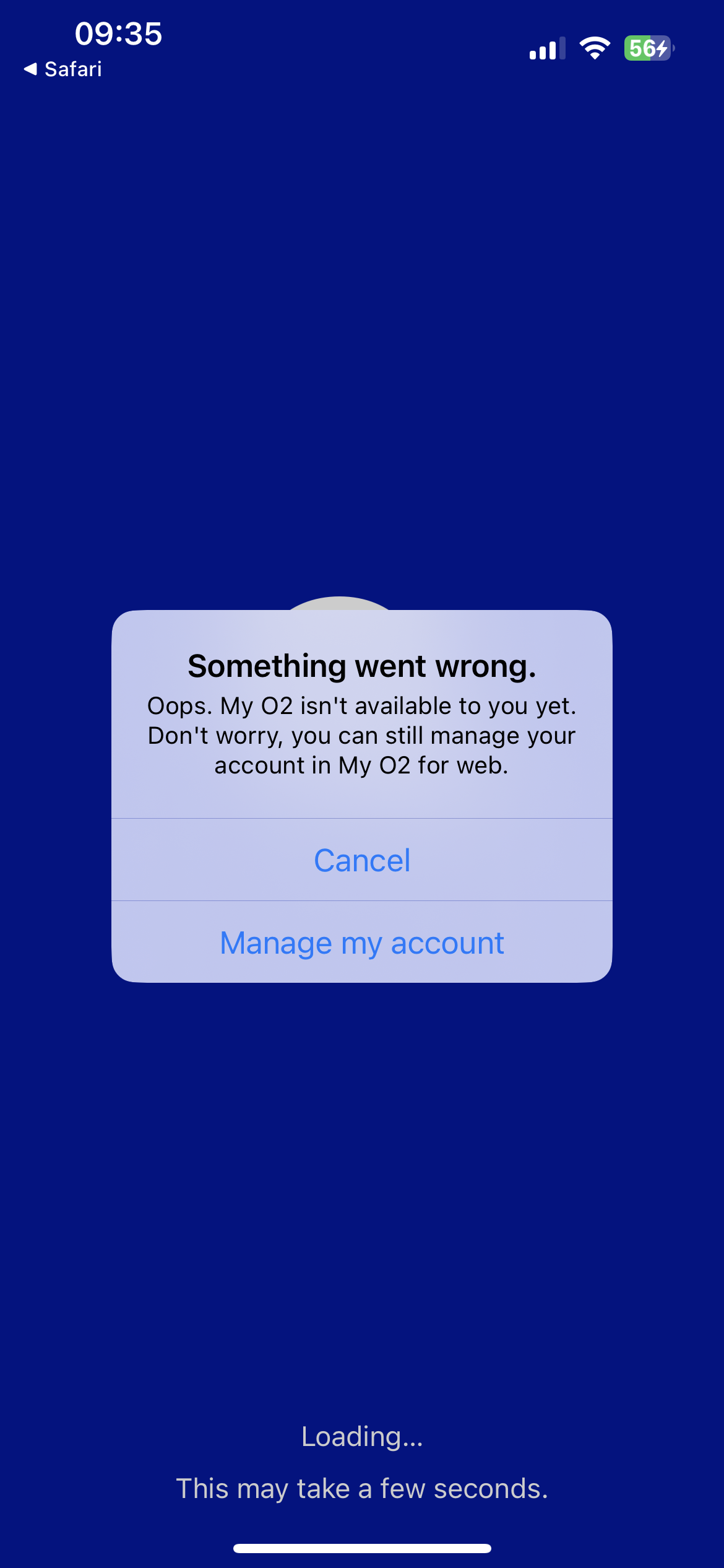 Error logging in - O2 Community