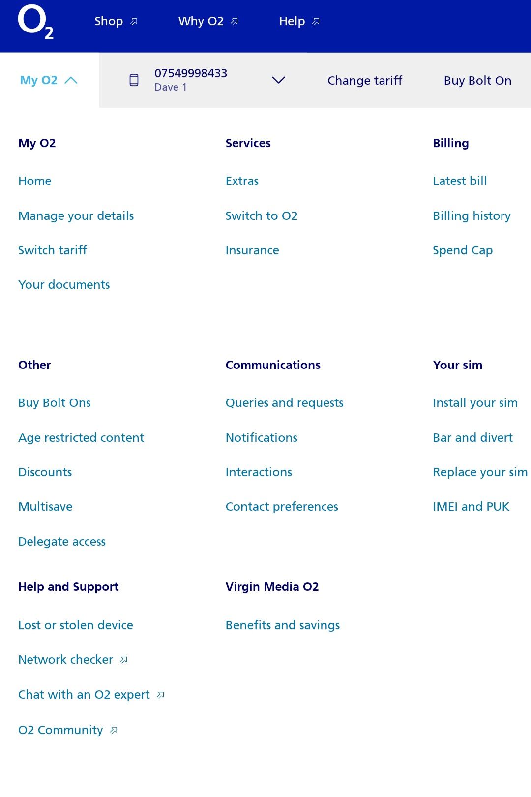how to find old bills - O2 Community