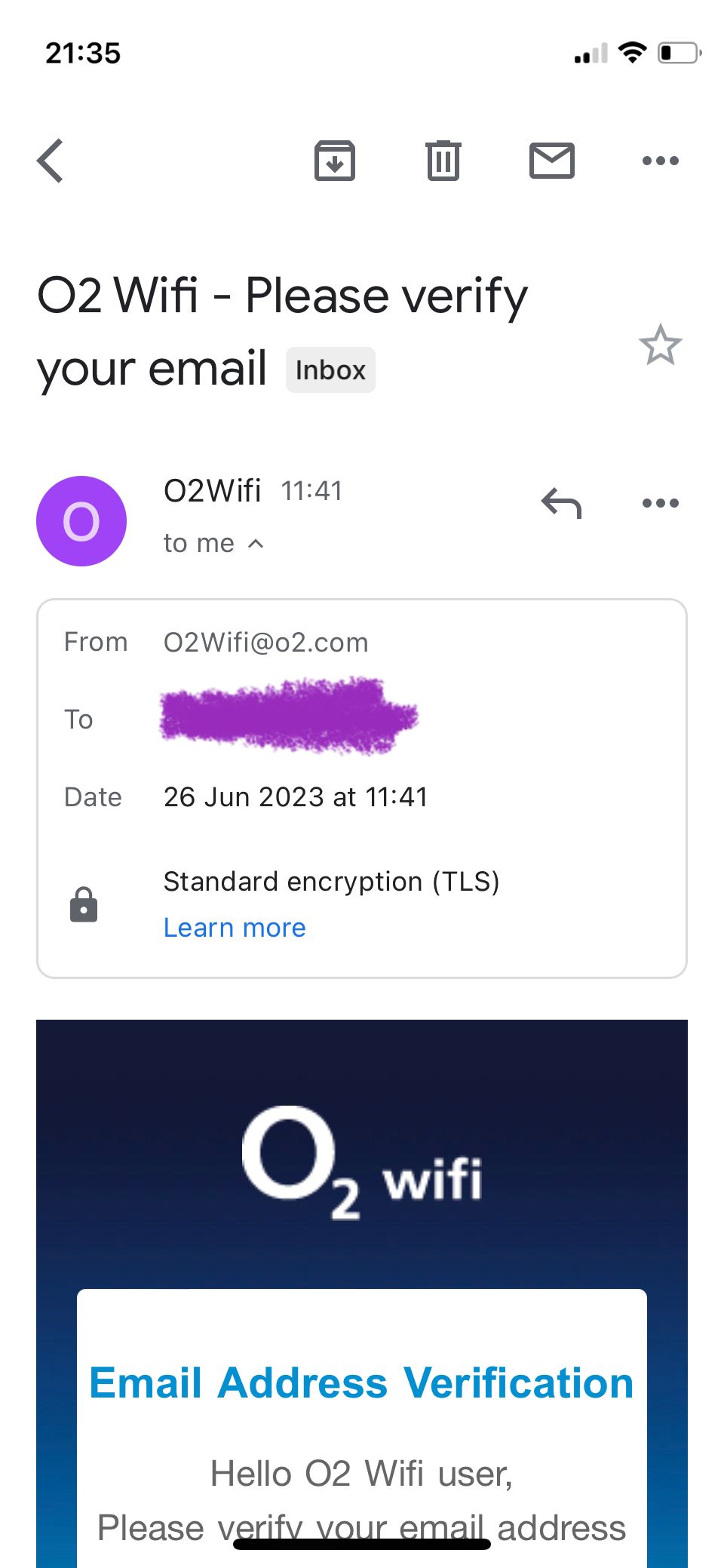 Unsolicited email from O2wifi@o2.com - O2 Community
