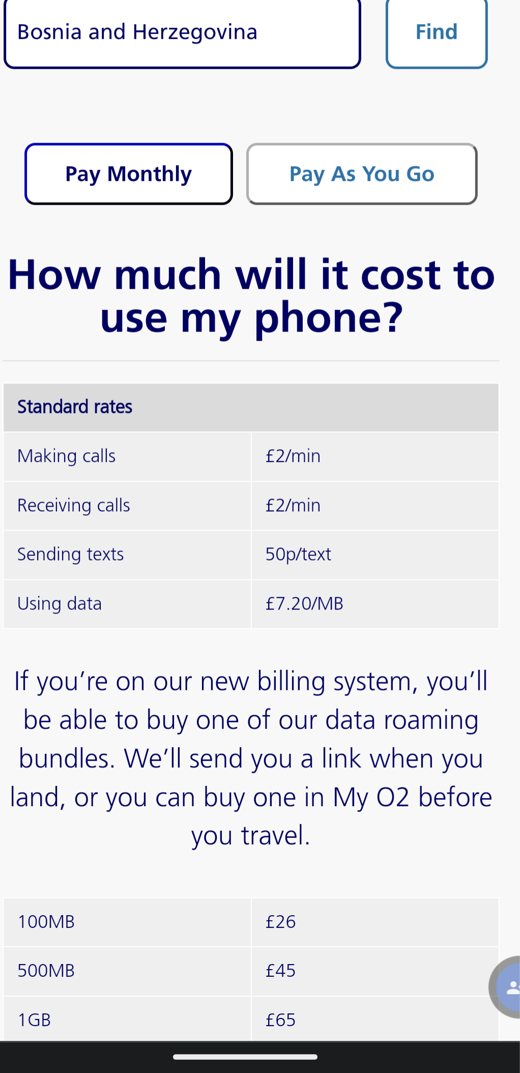 Solved: Affordable roaming in Bosnia and Herzegovina - O2 Community
