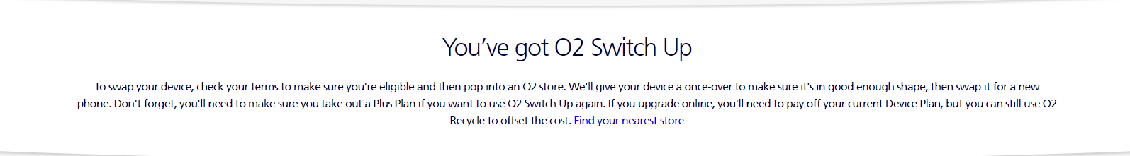 O2 Switch Up: Everything you need to know - O2 Community