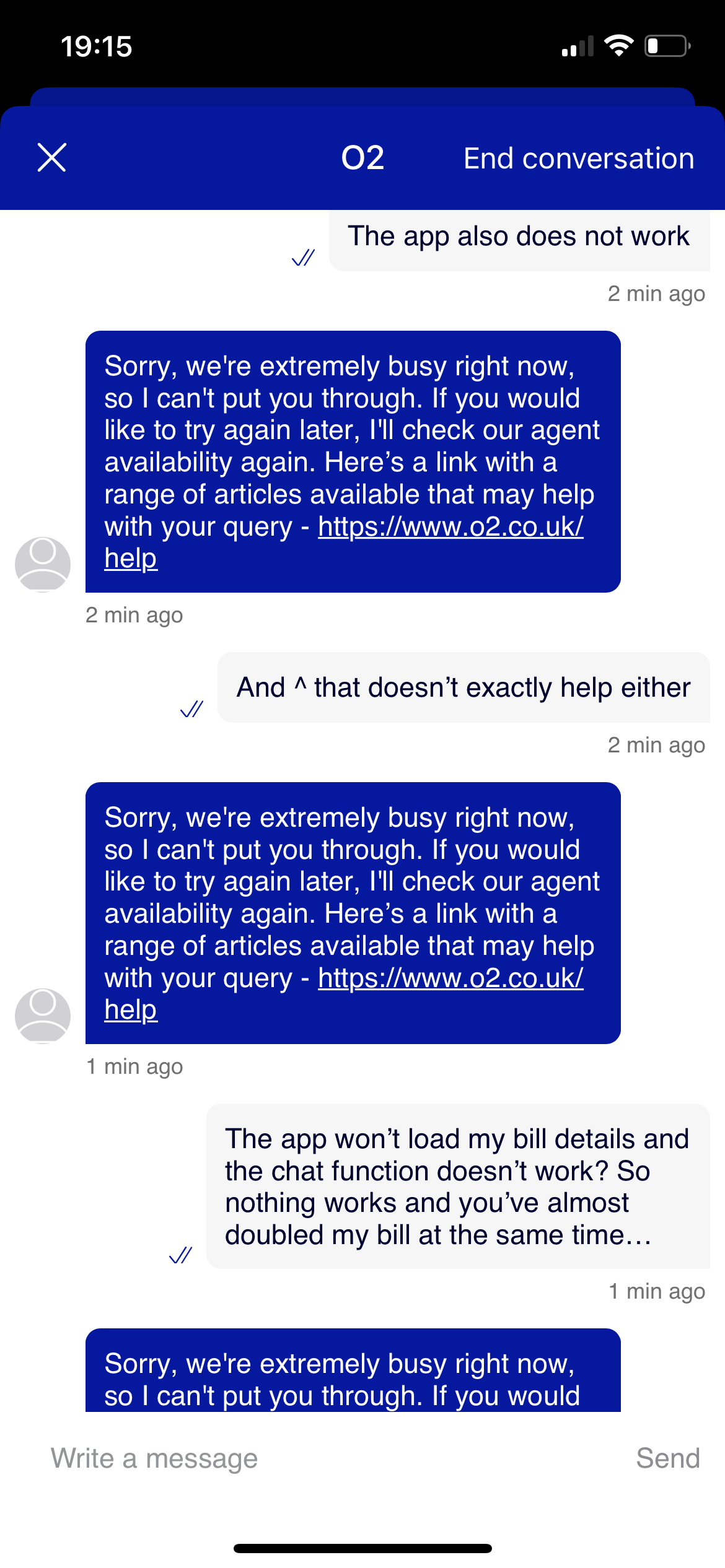 The App is useless and the chat function is a joke - O2 Community