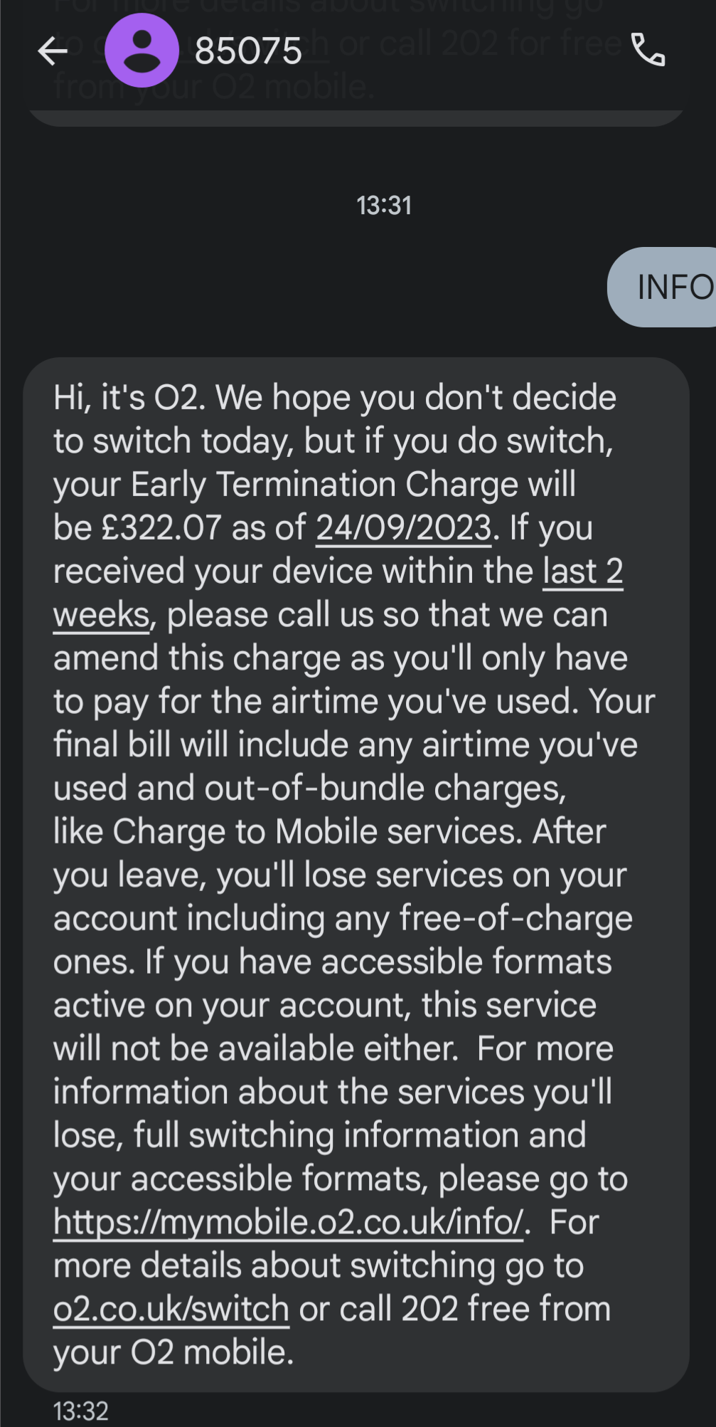 Solved: End of contract - O2 Community