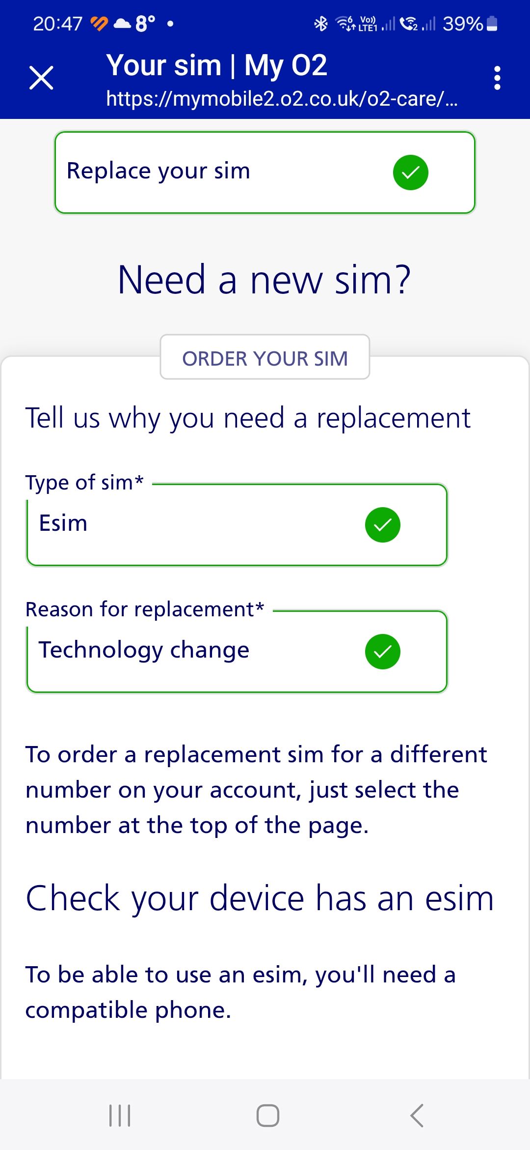 Solved: eSIM not transferring - O2 Community