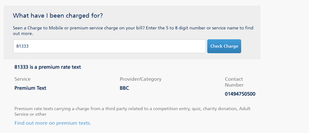 Premium text charges and multiple charges for one ... - O2 Community