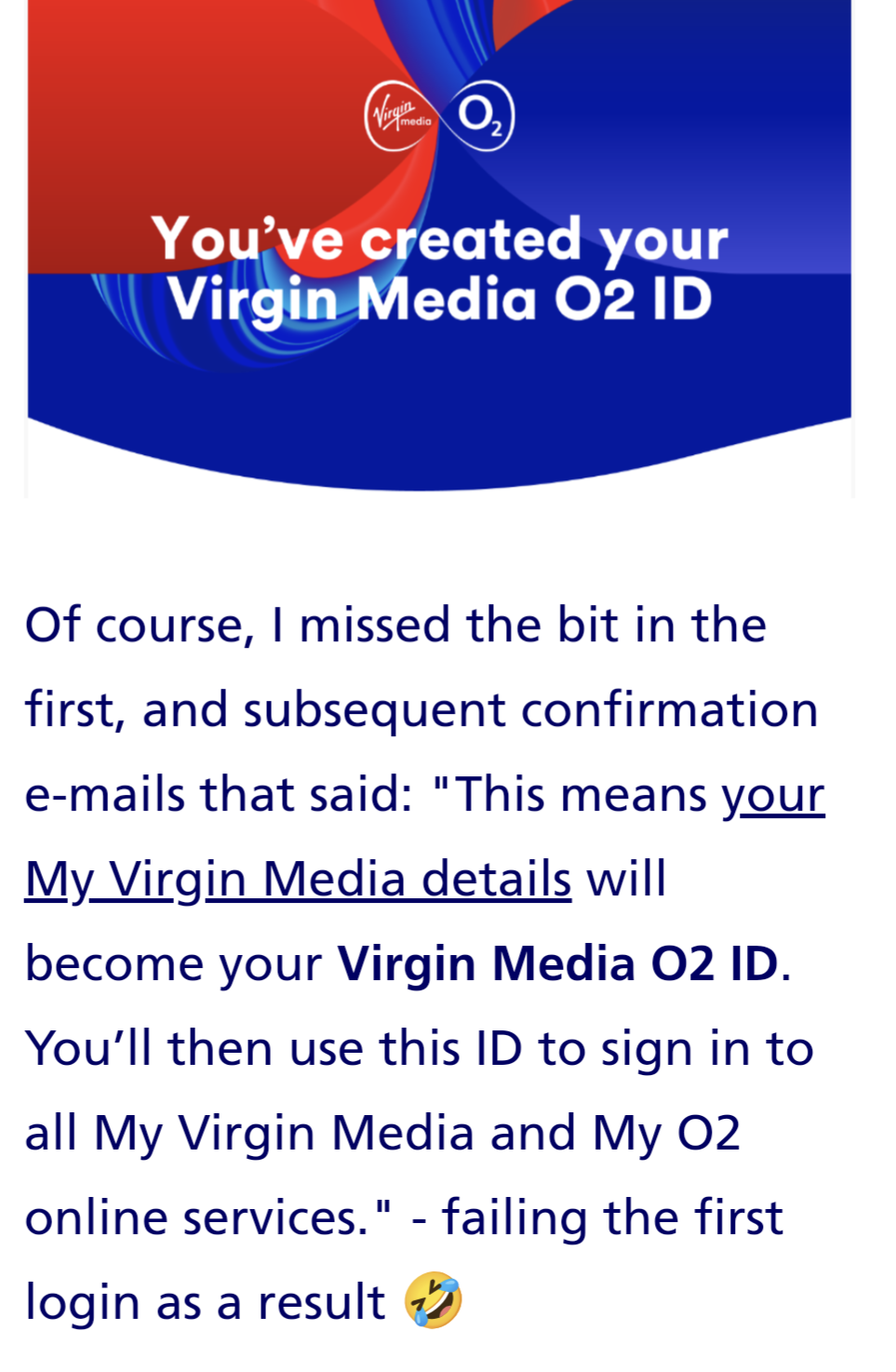 Introduction of Single Virgin Media O2 ID - O2 Community