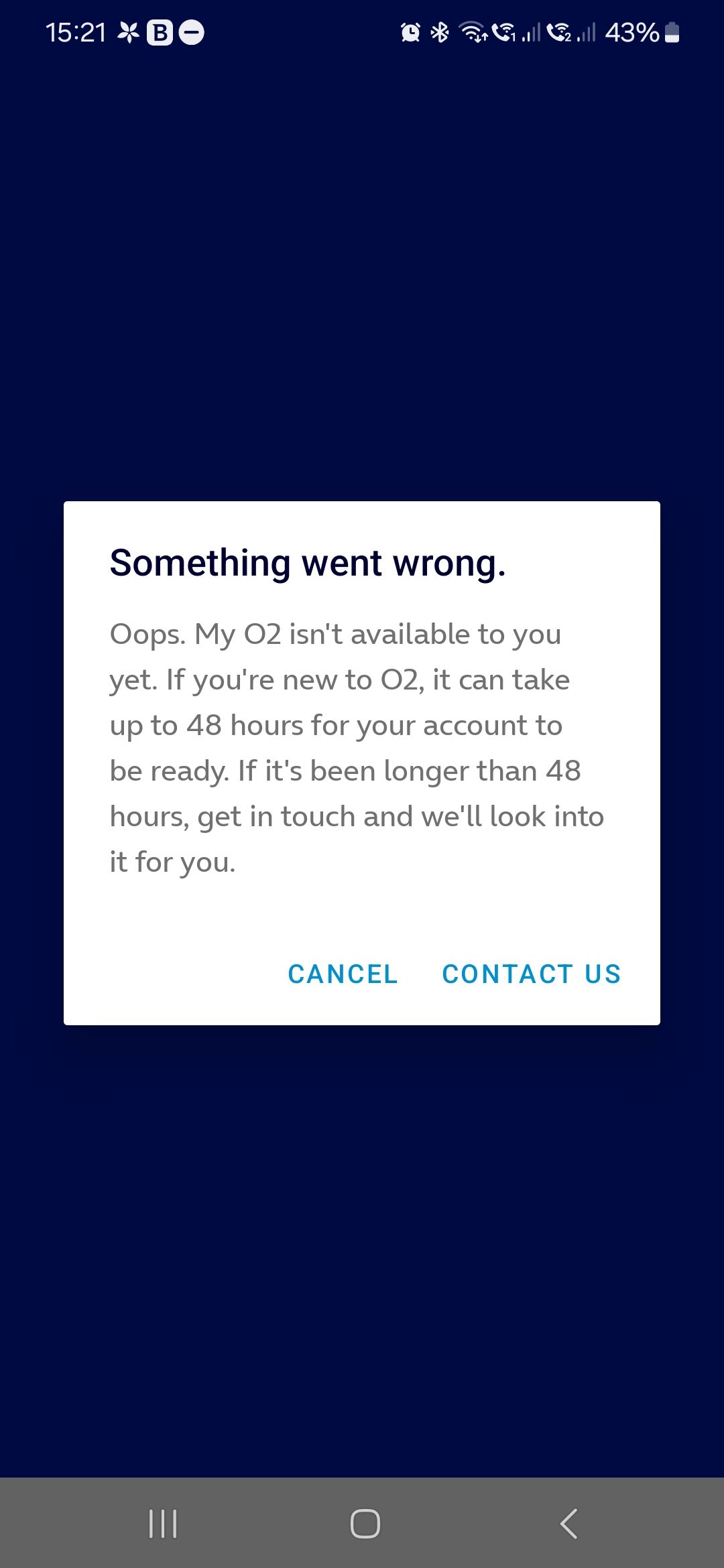 No access to app - O2 Community