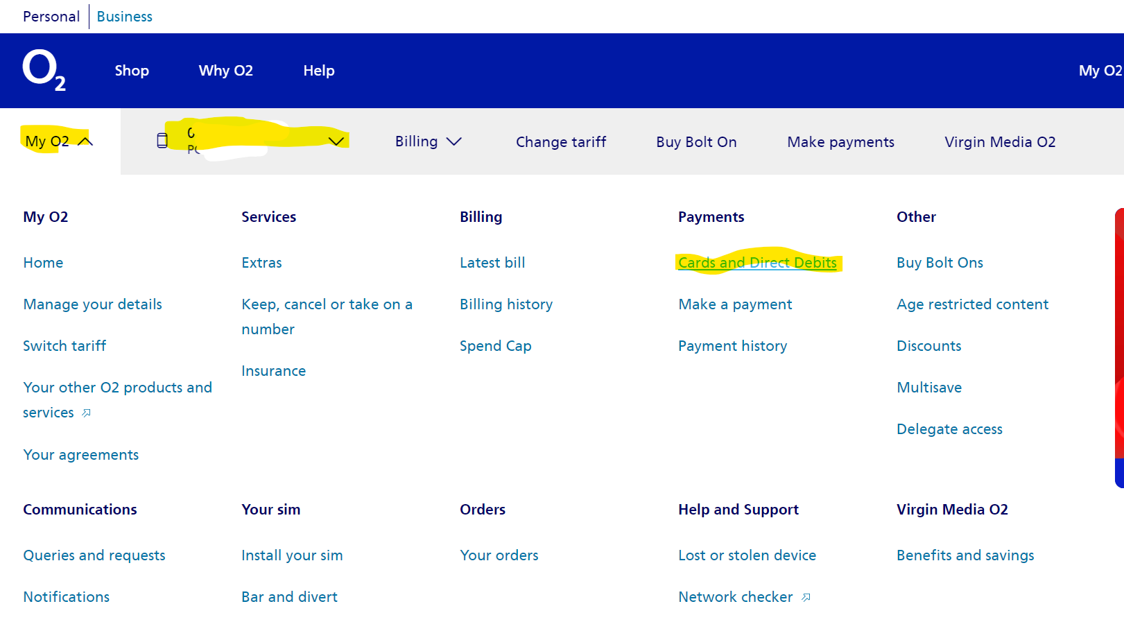 Error with o2 account - O2 Community