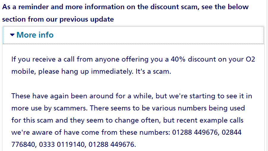 40% discount scam - O2 Community