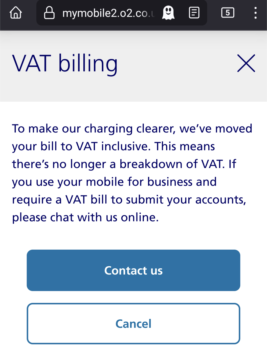 Solved: VAT bill - O2 Community