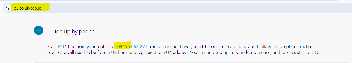 Solved O2 Web Top Up Not Recognising A Valid O2 Payg Numb O2 3675