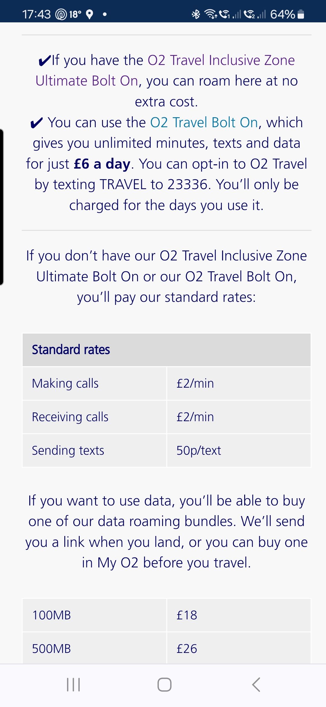 Solved: Charges for Egypt - O2 Community