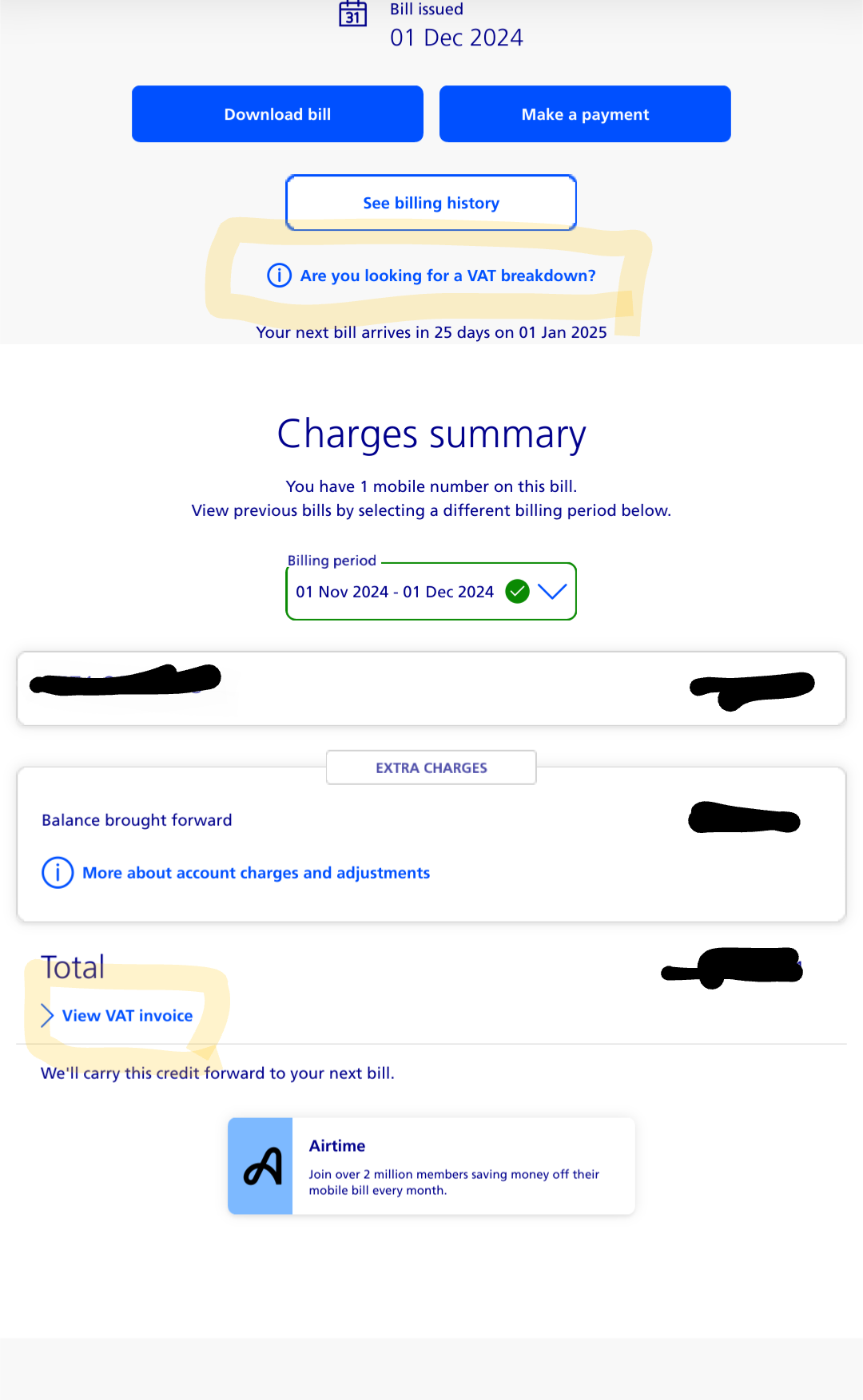 Solved: How do I get VAT billing - O2 Community