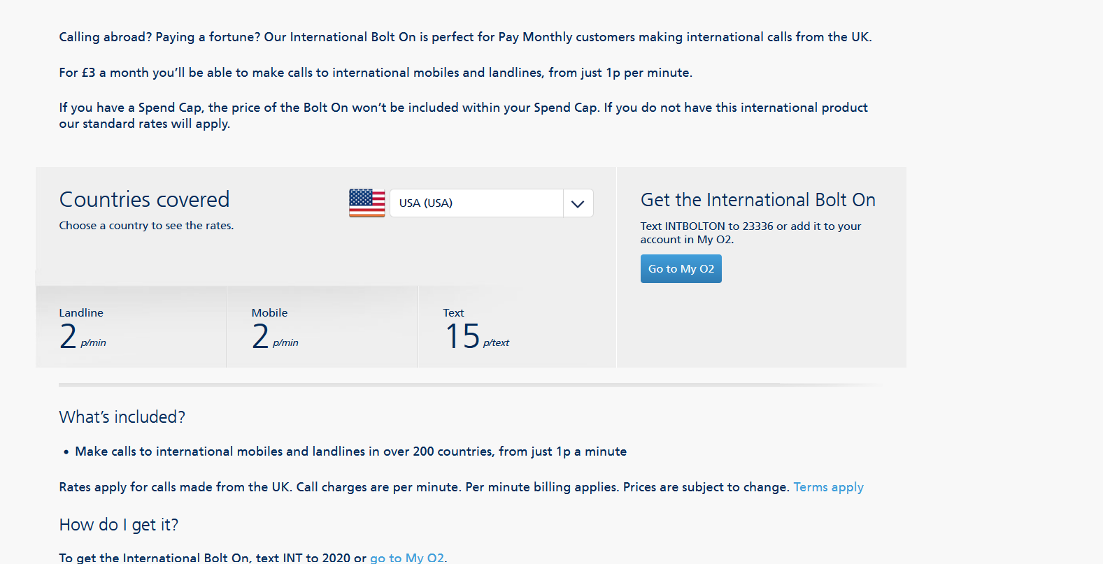 Calling USA - O2 Community