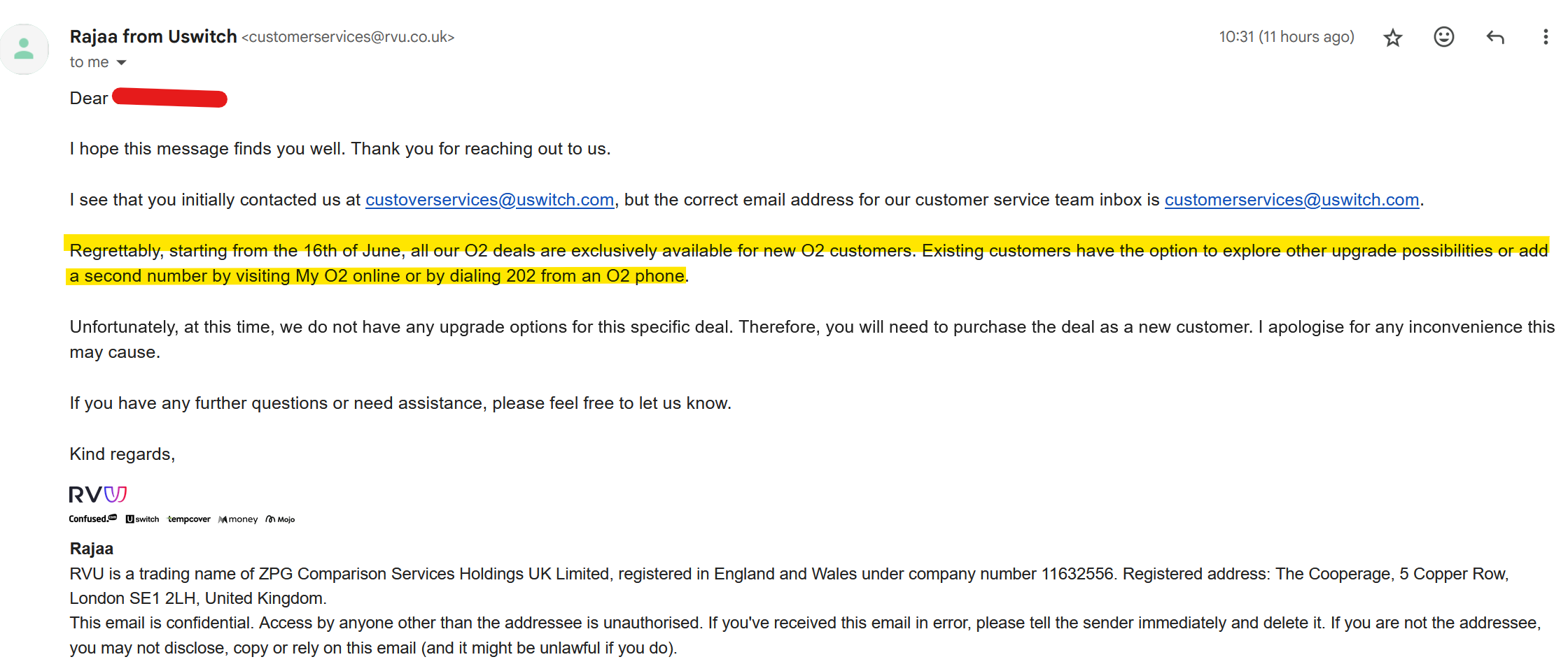 USwitch confirm that their sim-only deals are only... - O2 Community