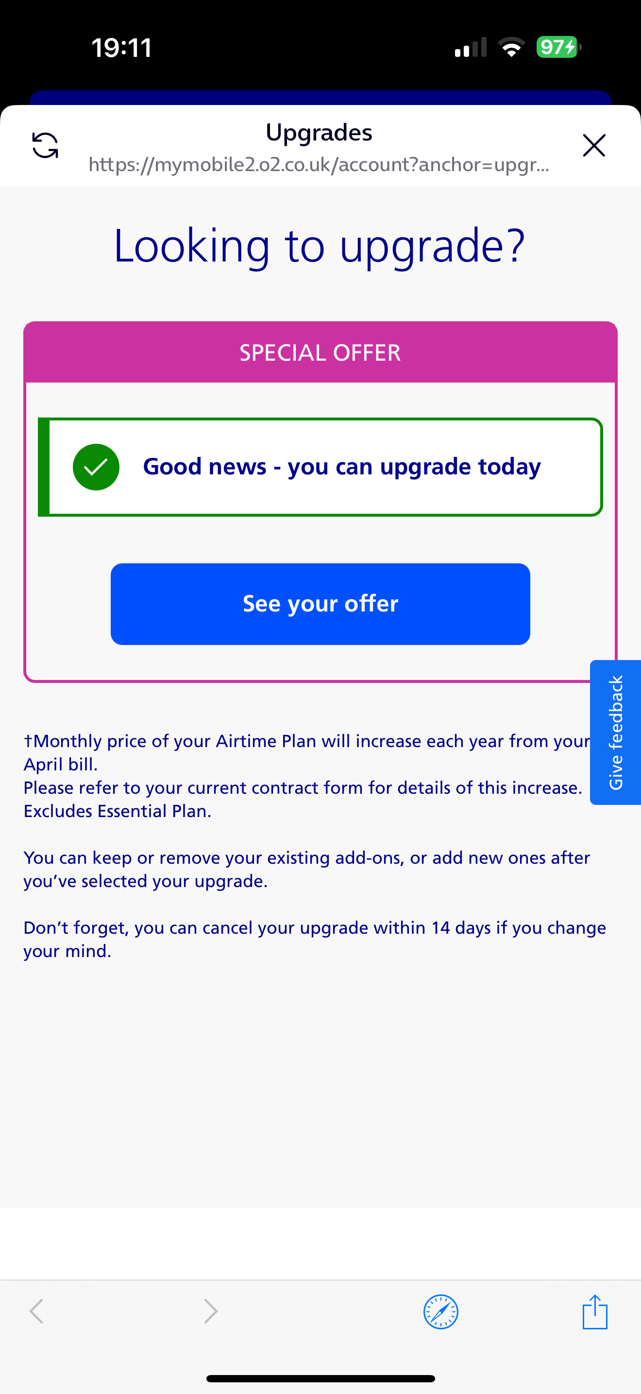 SIM Only Upgrade Eligibility - O2 Community