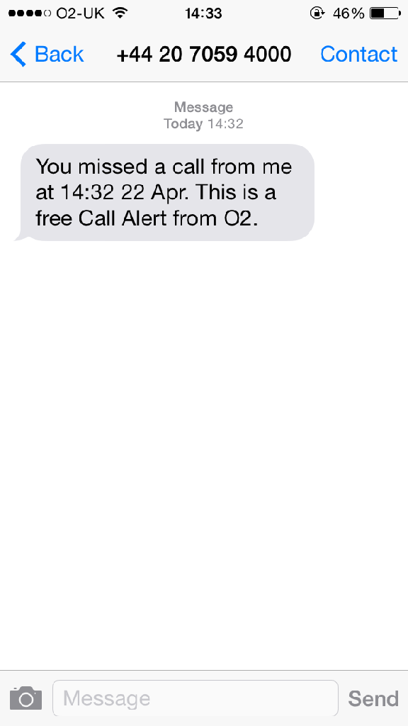 Solved: 'You Missed a Call From Me' messages from O2 - O2 Community