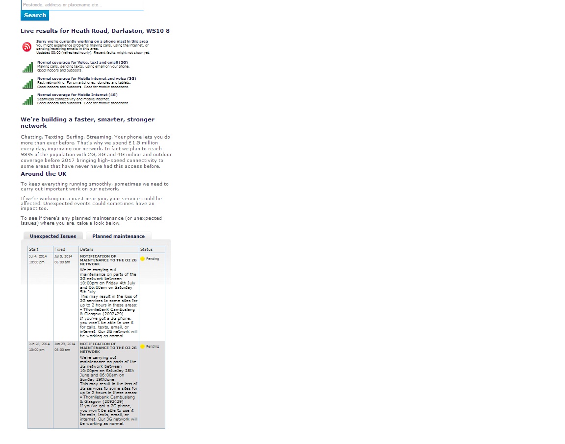 o2 Status Checker Comment - O2 Community
