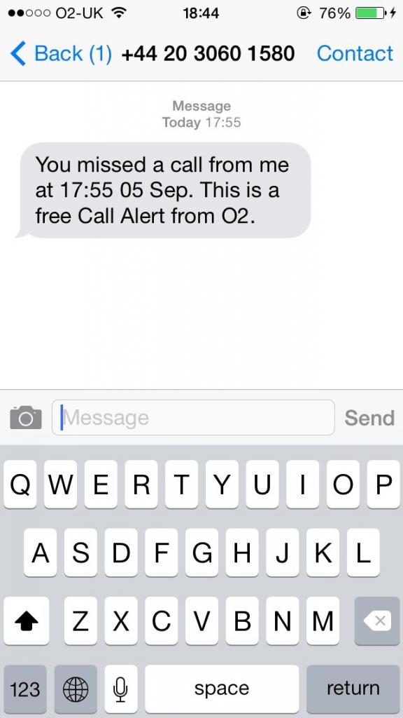 Solved: 'You Missed a Call From Me' messages from O2 - O2 Community